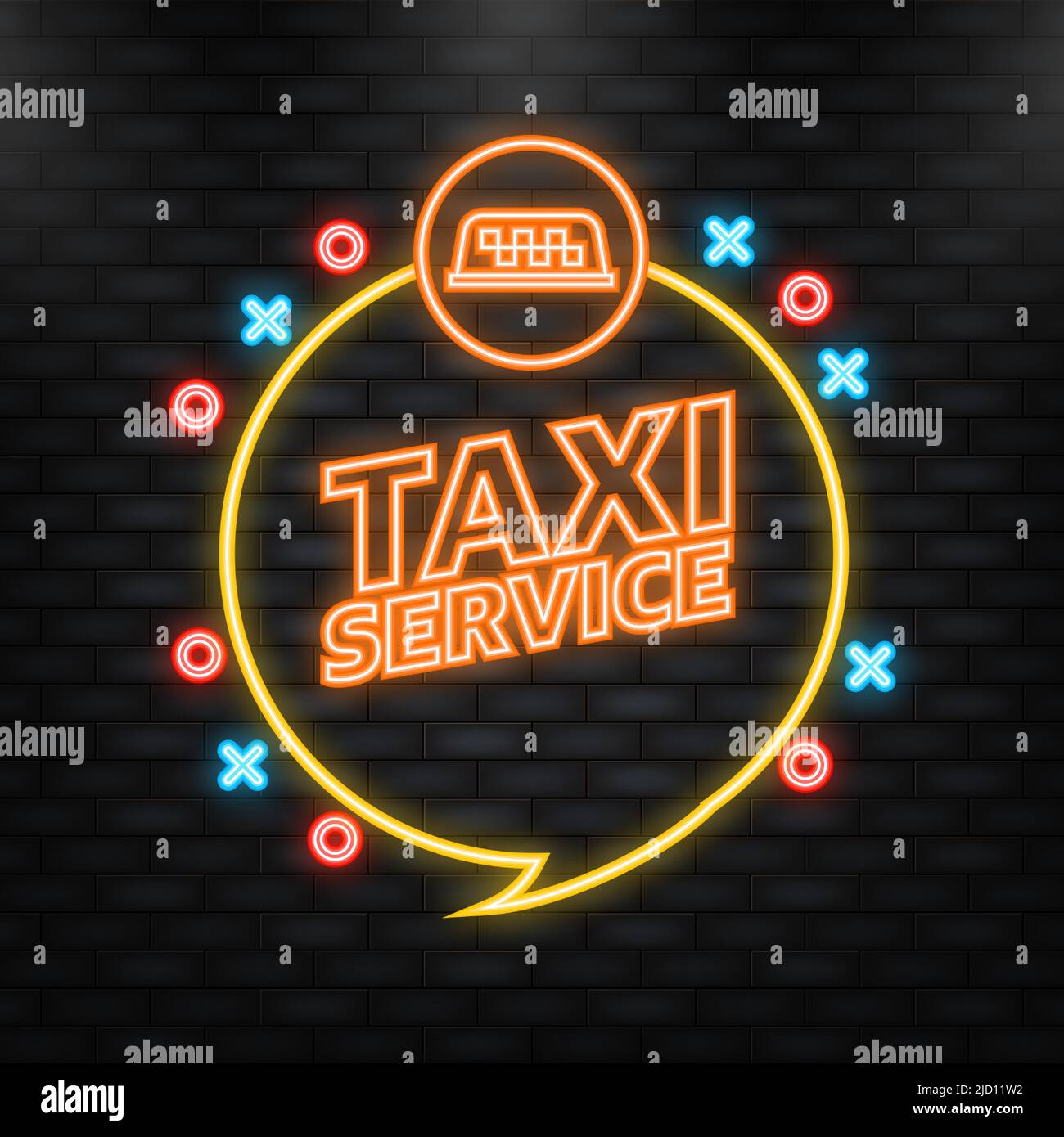 Neon Icon. Taxi service, great design for any purposes. App logo ...