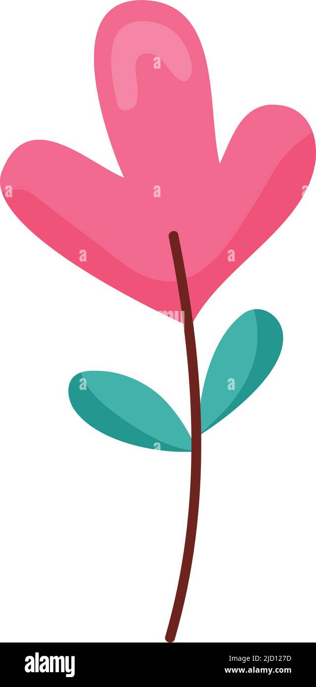 red flower garden nature icon Stock Vector Image & Art - Alamy