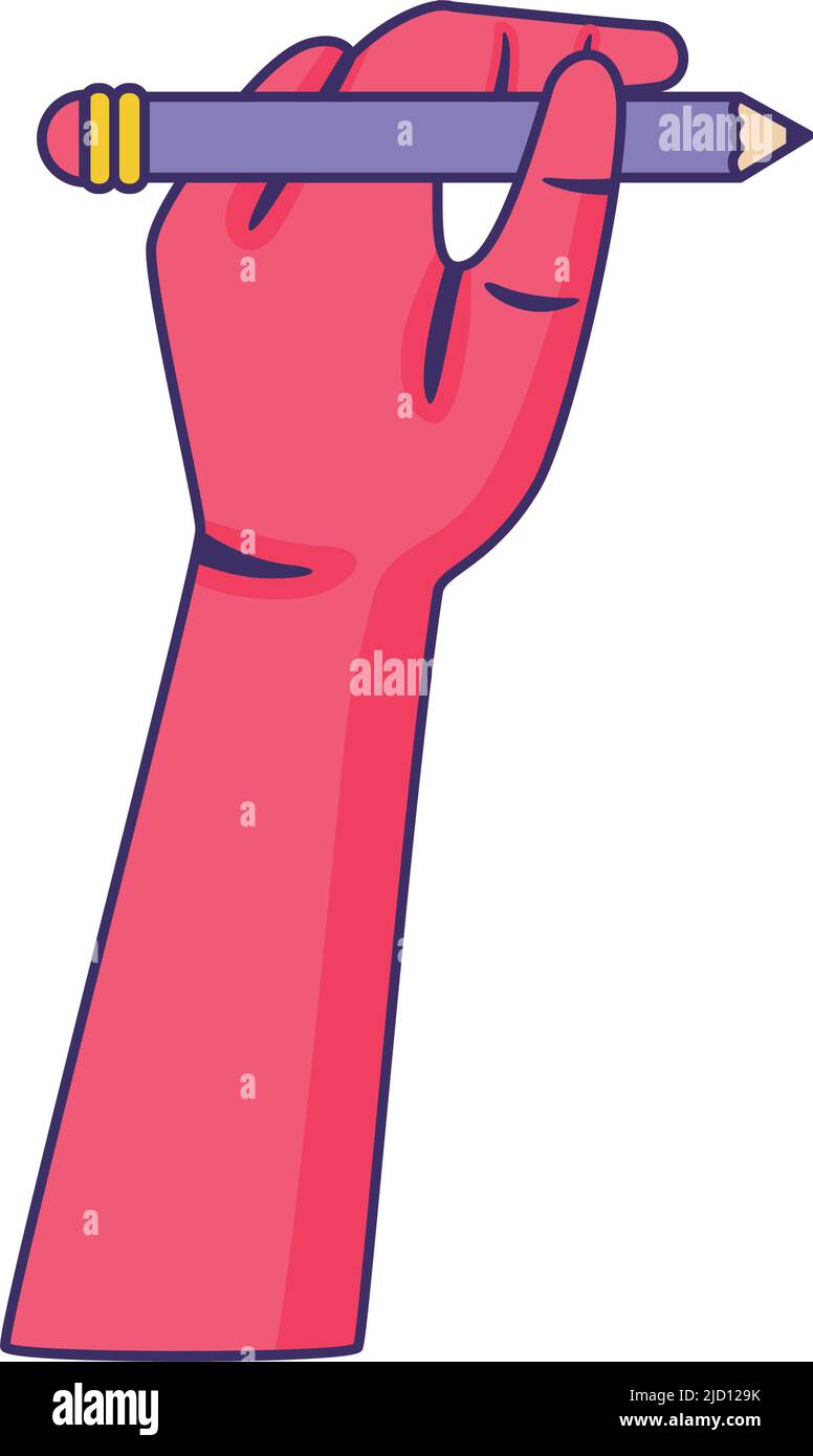 left hand writing with pencil Stock Vector Image & Art - Alamy