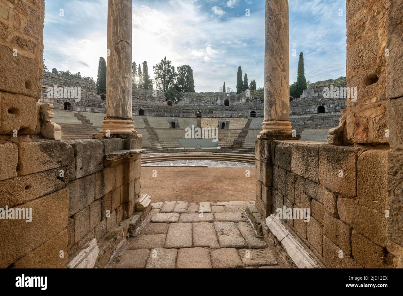 The Roman Theatre of Merida, Merida, Spain Stock Photo - Alamy