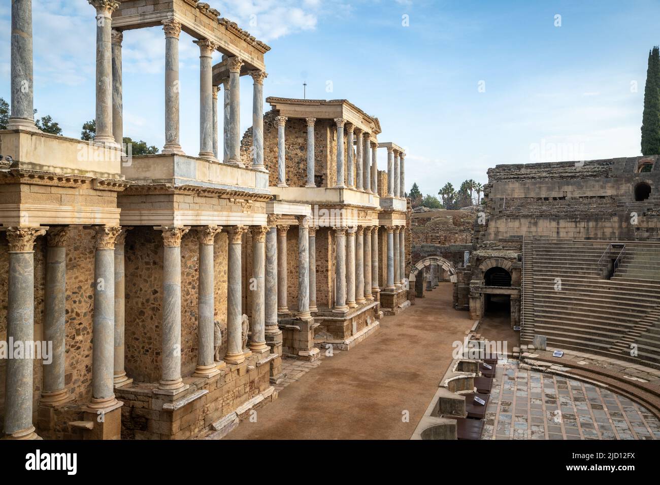 The Roman Theatre of Merida, Merida, Spain Stock Photo - Alamy