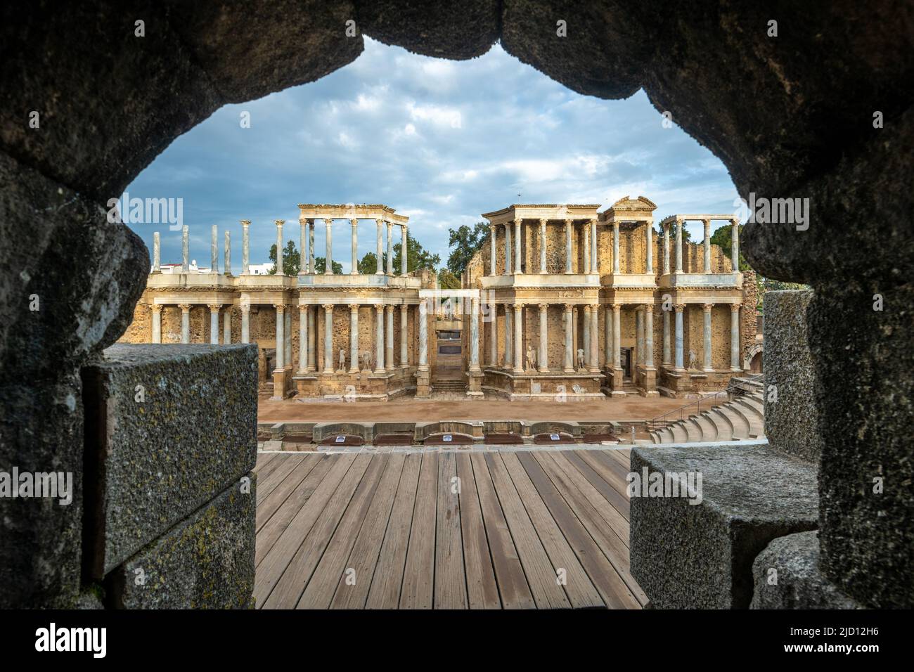 The Roman Theatre of Merida, Merida, Spain Stock Photo - Alamy