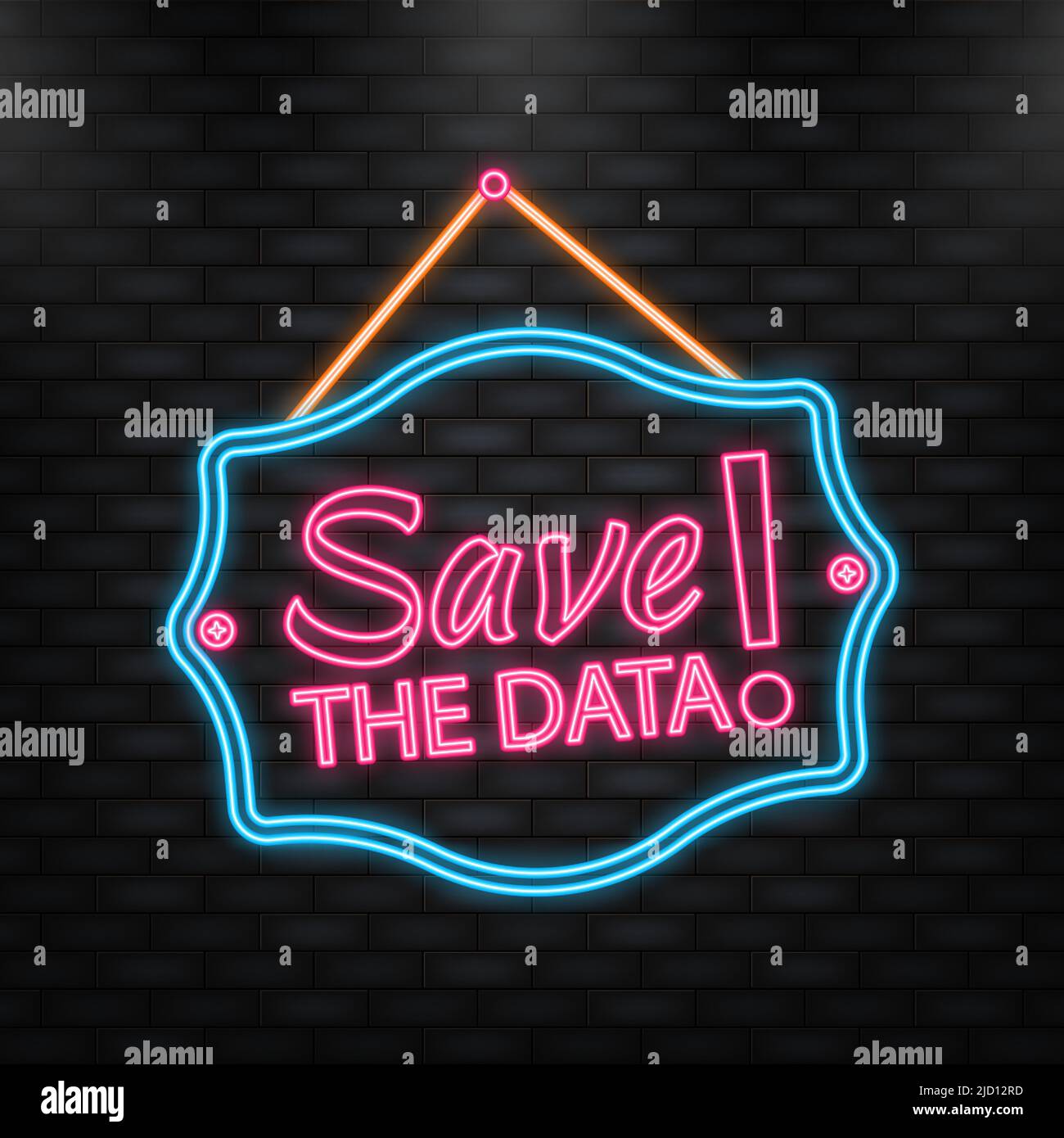 Neon Icon. Save the date door sign. Banner promotion. Design promotion ...