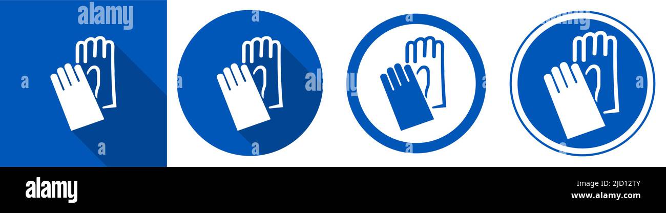 Symbol Wear Hand Protection sign Isolate On White Background,Vector ...