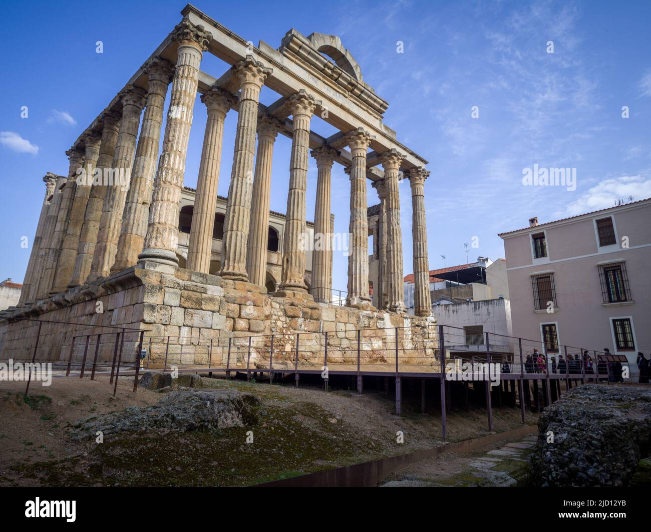 The Temple of Diana in Merida, Spain Stock Photo - Alamy