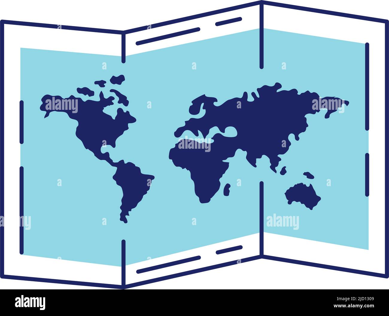 paper map guide isolated icon Stock Vector Image & Art - Alamy