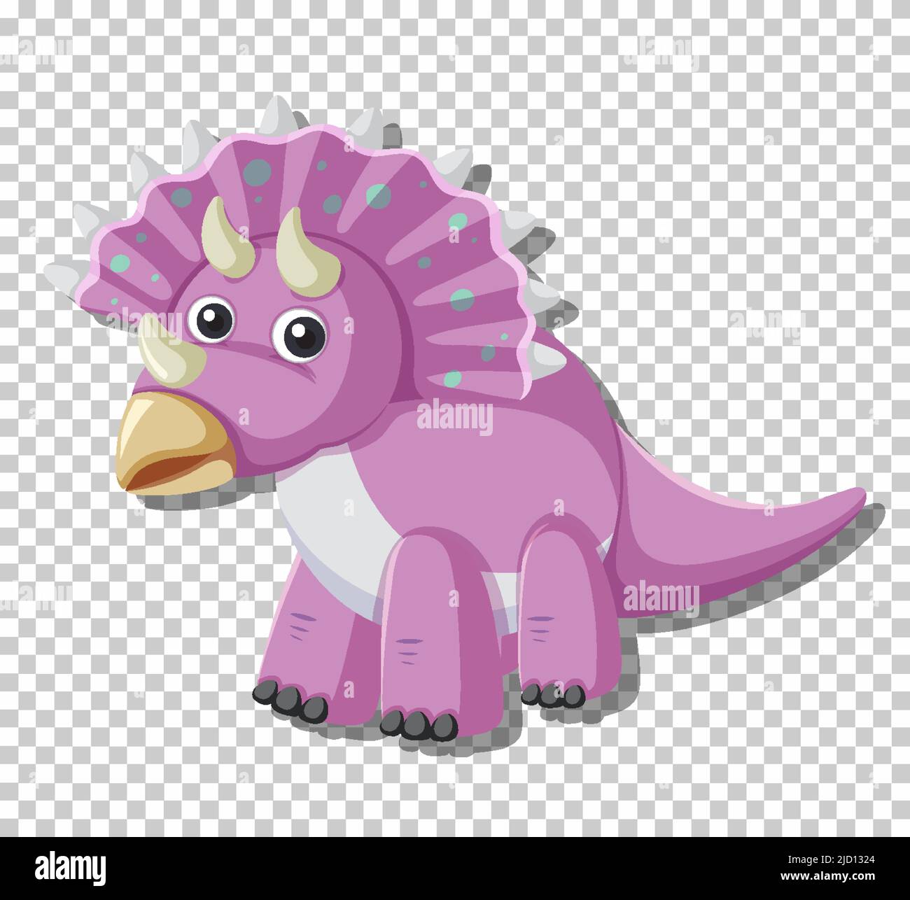 Cute triceratops dinosaur isolated illustration Stock Vector Image ...