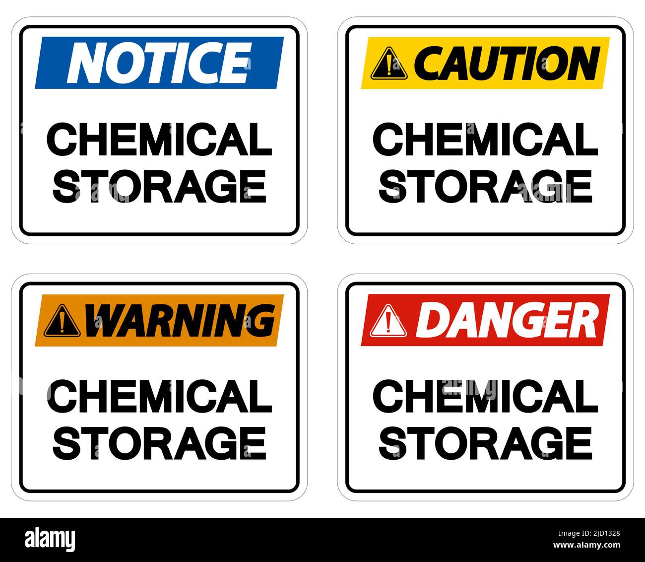 Label Chemical Storage Sign On White Background Stock Vector Image ...