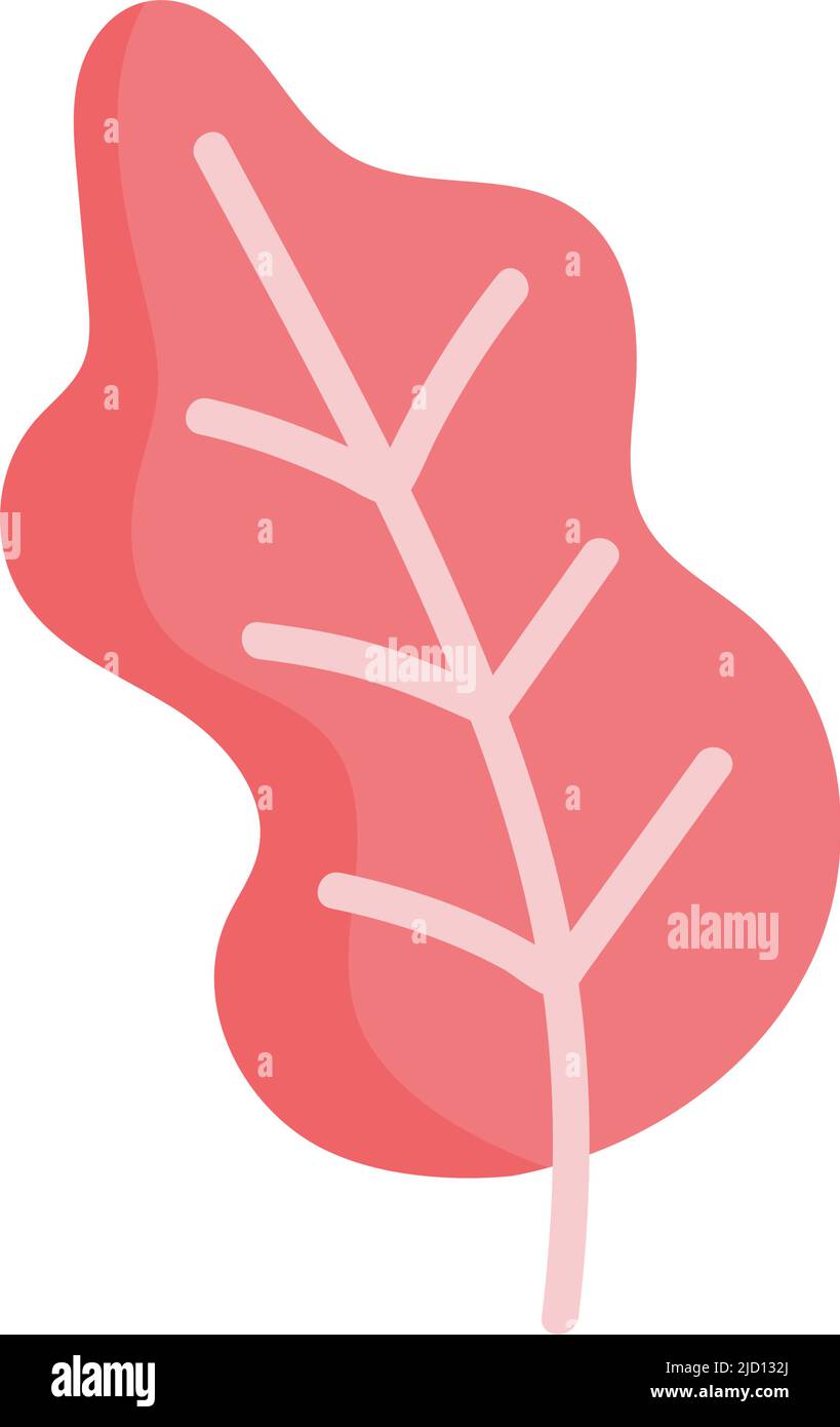 red leaf plant nature icon Stock Vector Image & Art - Alamy