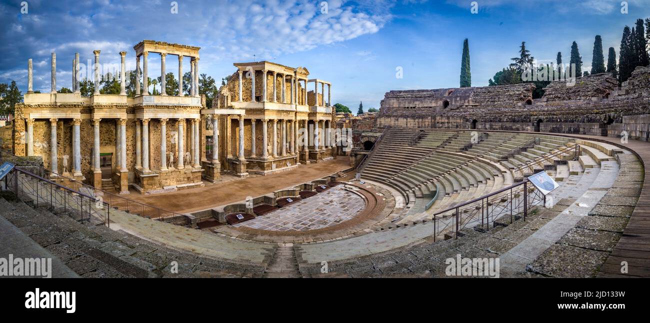 The Roman Theatre of Merida in Merida, Spain Stock Photo - Alamy