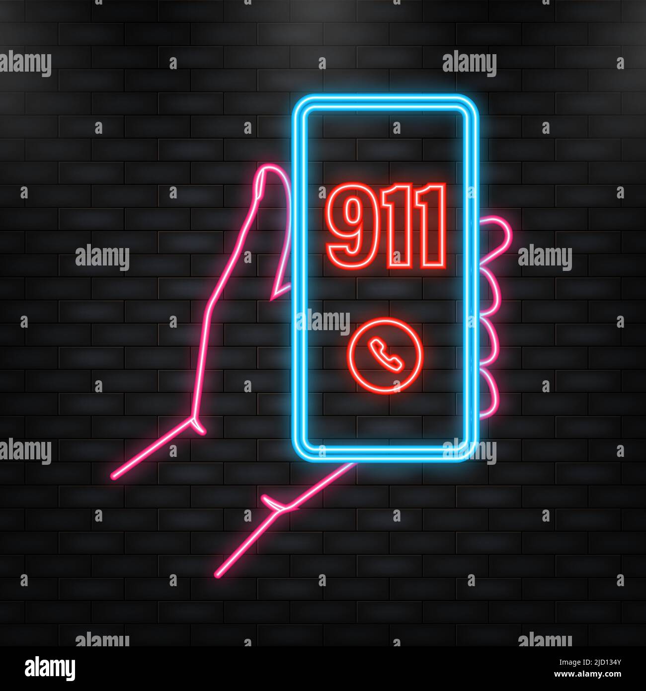 Neon Icon. Phone, call icon, smartphone icon vector design. Smartphone ...