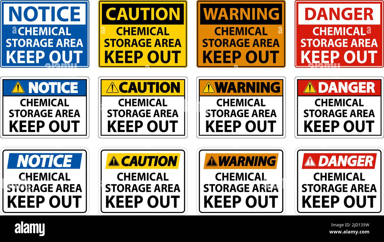 Label Chemical Storage Area Keep Out Sign Stock Vector Image & Art - Alamy