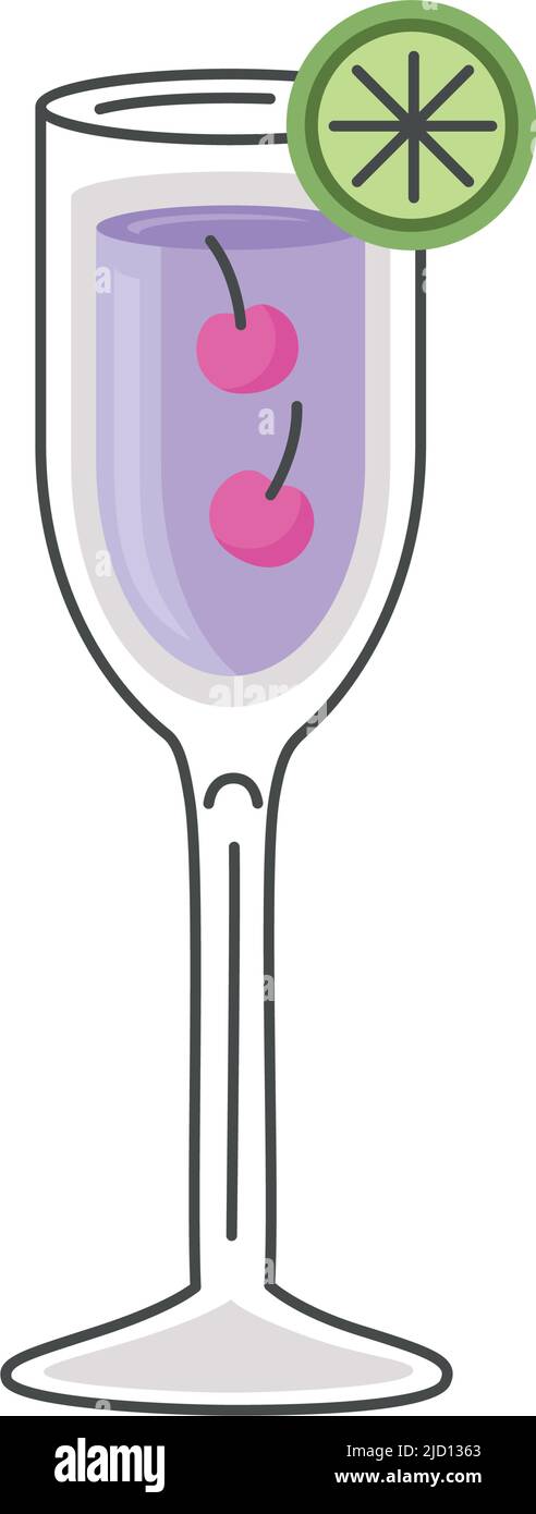 purple cocktail in cup icon Stock Vector Image & Art - Alamy