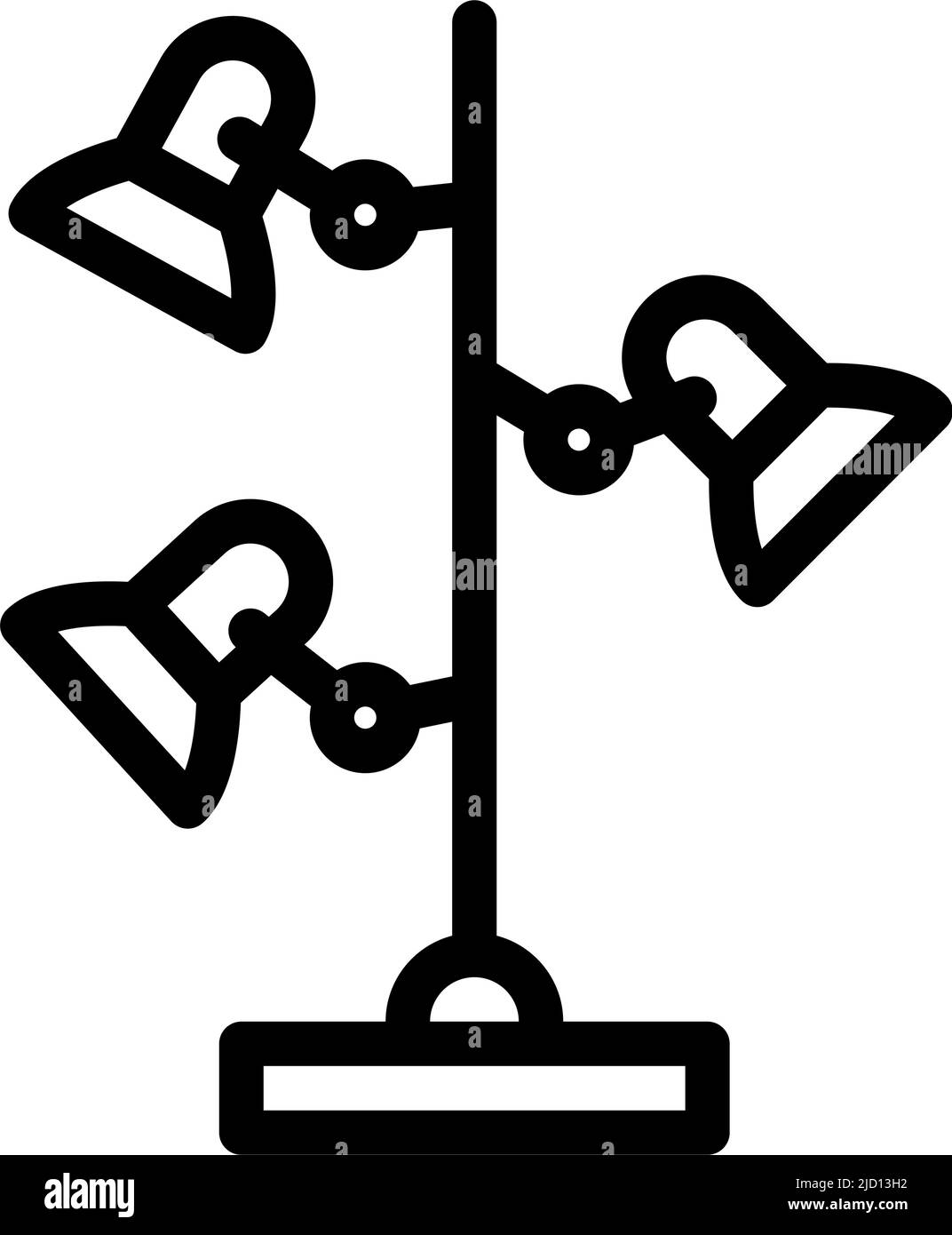 three way lamp line icon vector illustration Stock Vector Image & Art ...