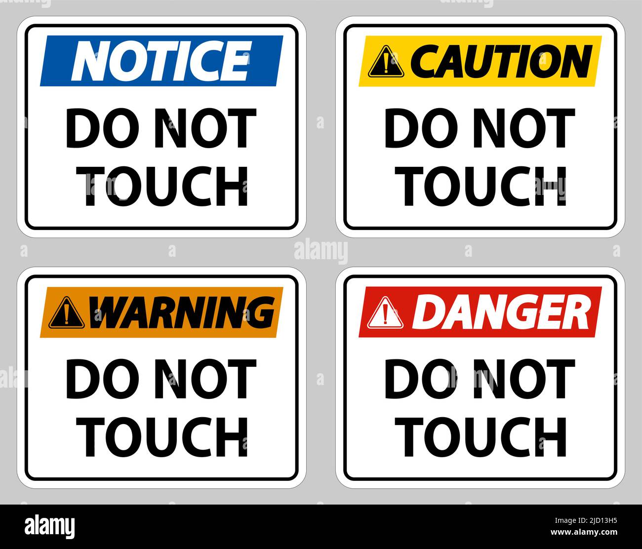 Do not touch and please do not touch sign Stock Vector Image & Art - Alamy