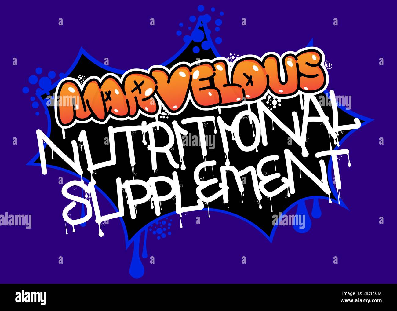 Marvelous Nutritional Supplement. Graffiti tag. Abstract modern street ...