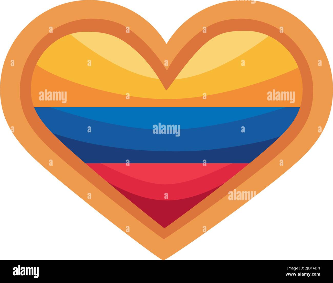 colombian flag in heart icon Stock Vector Image & Art - Alamy