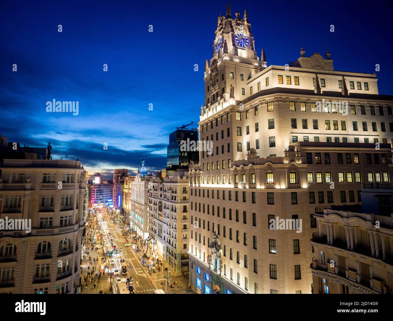 A busy street Madrid, Spain Stock Photo - Alamy