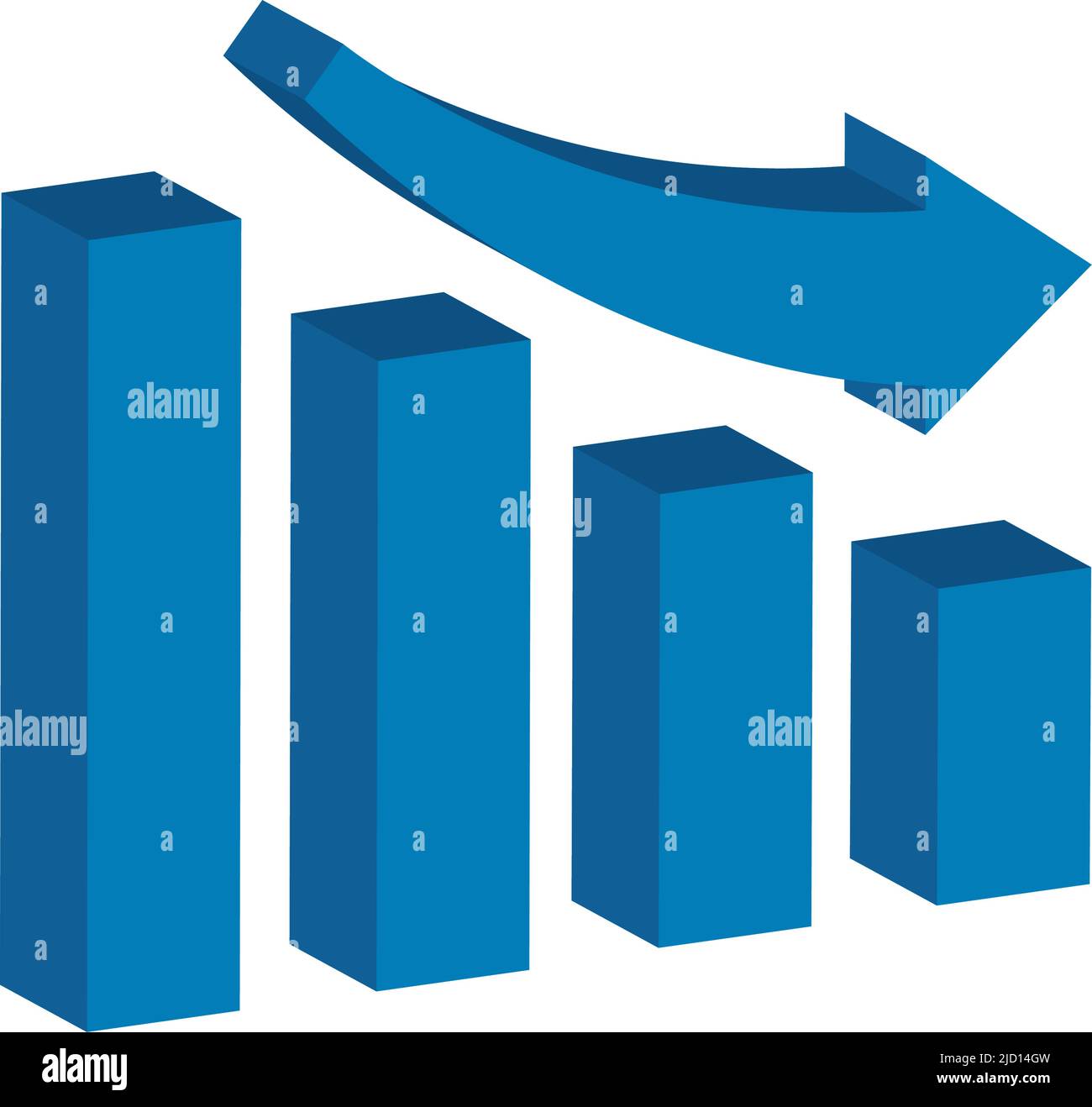 blue statistics bars with arrow Stock Vector Image & Art - Alamy