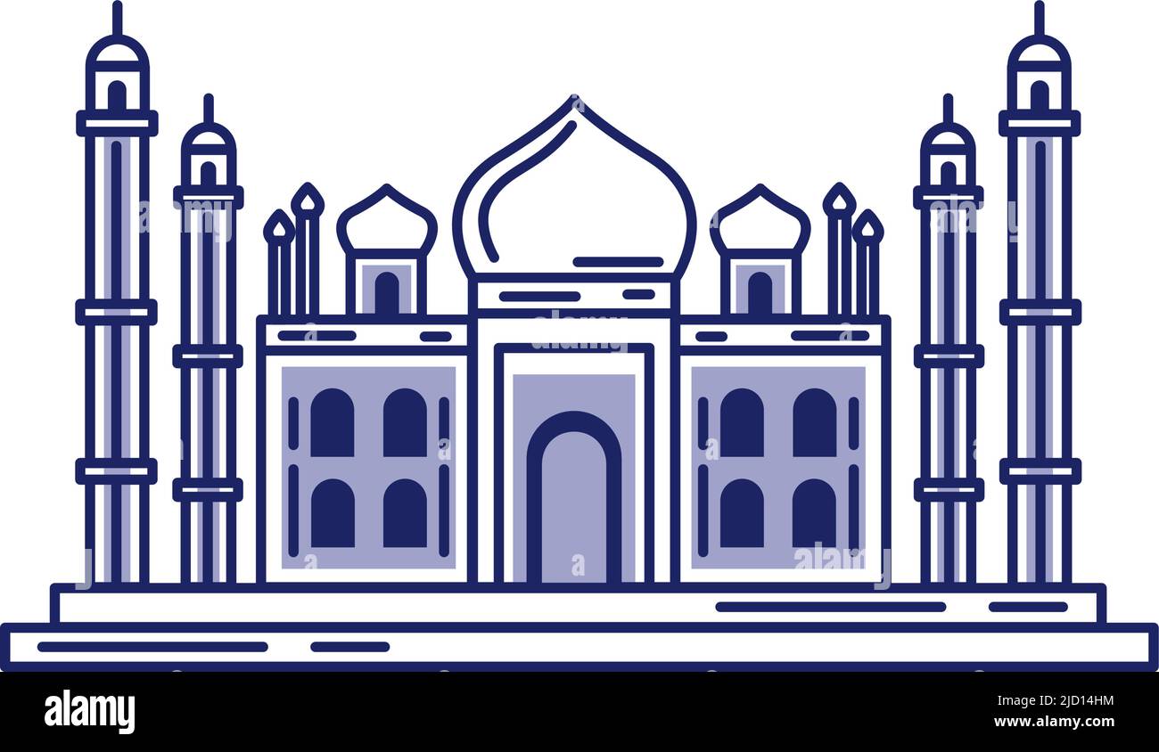 taj mahal indian landmark icon Stock Vector Image & Art - Alamy