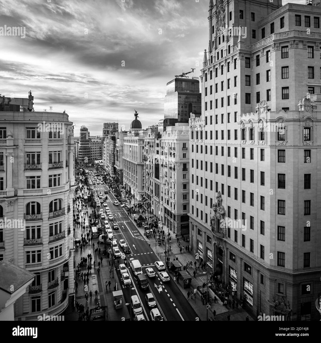 A busy street Madrid, Spain Stock Photo - Alamy