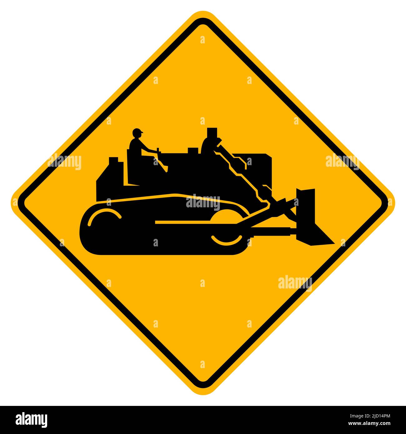 Construction Machinery Traffic Road Symbol Sign Isolate on White ...