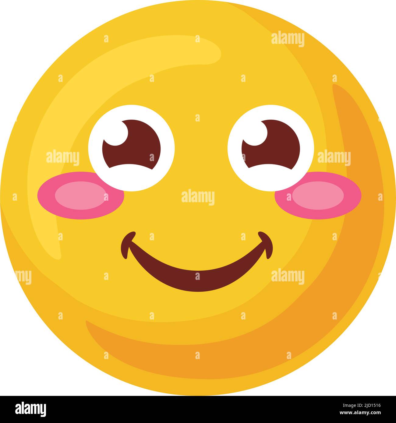 happy emoticon smiling expression character Stock Vector Image & Art ...