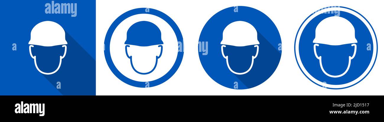 Wear helmet Symbol Sign Isolate on White Background,Vector Illustration ...
