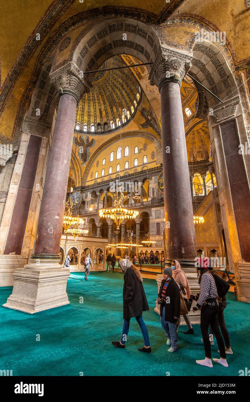 interior Hagia Sophia Istanbul Turkey Stock Photo - Alamy