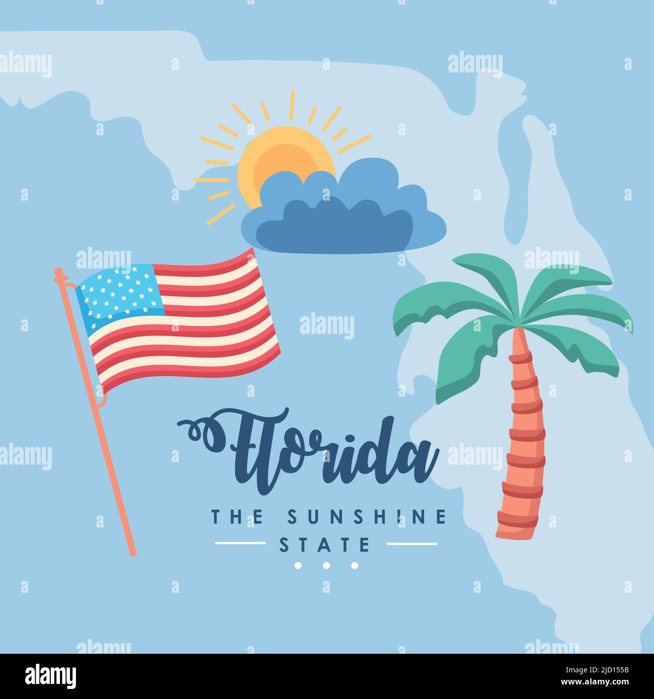 Greetings postcard florida Stock Vector Images - Alamy
