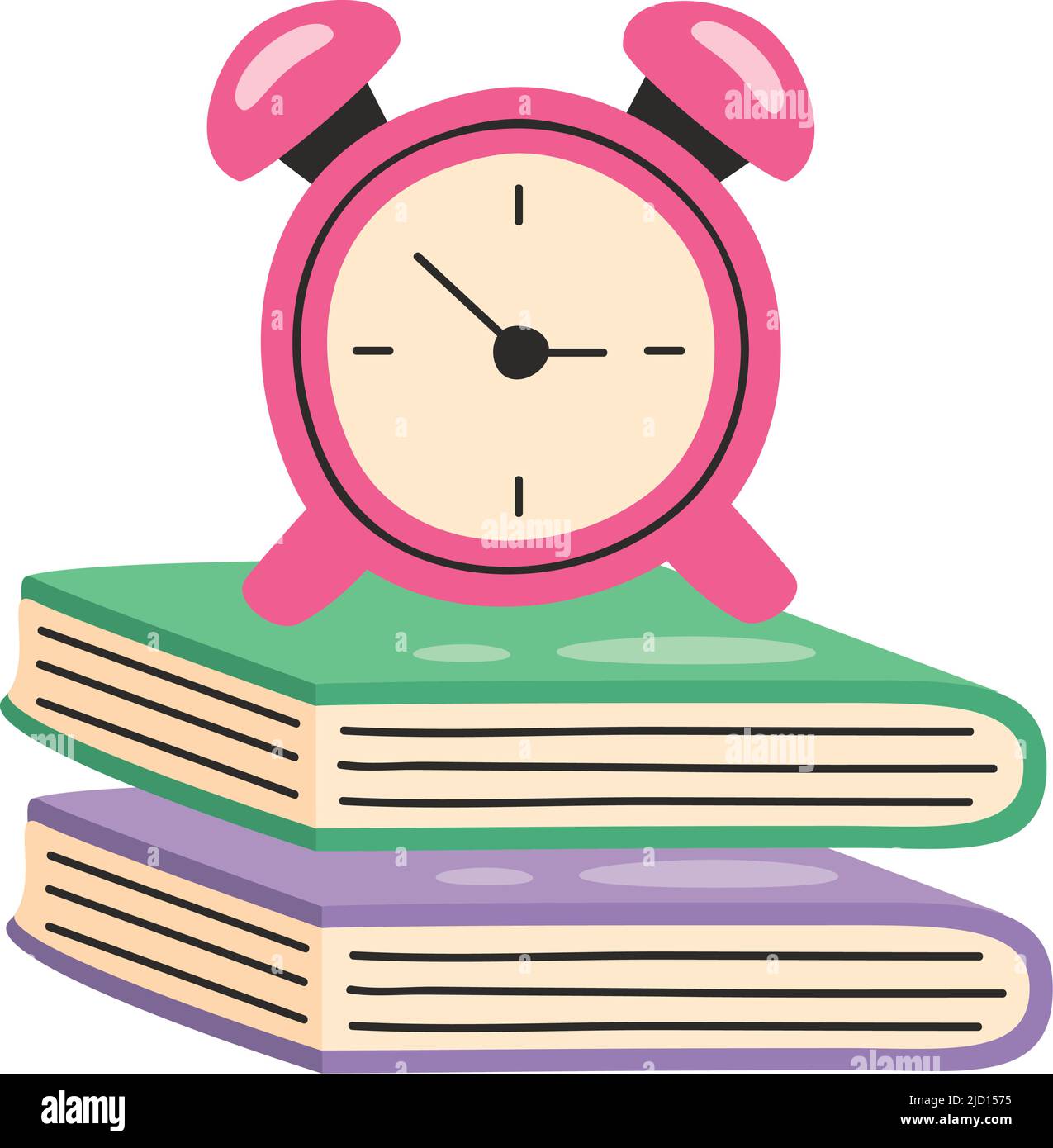alarm clock in books icon Stock Vector Image & Art - Alamy