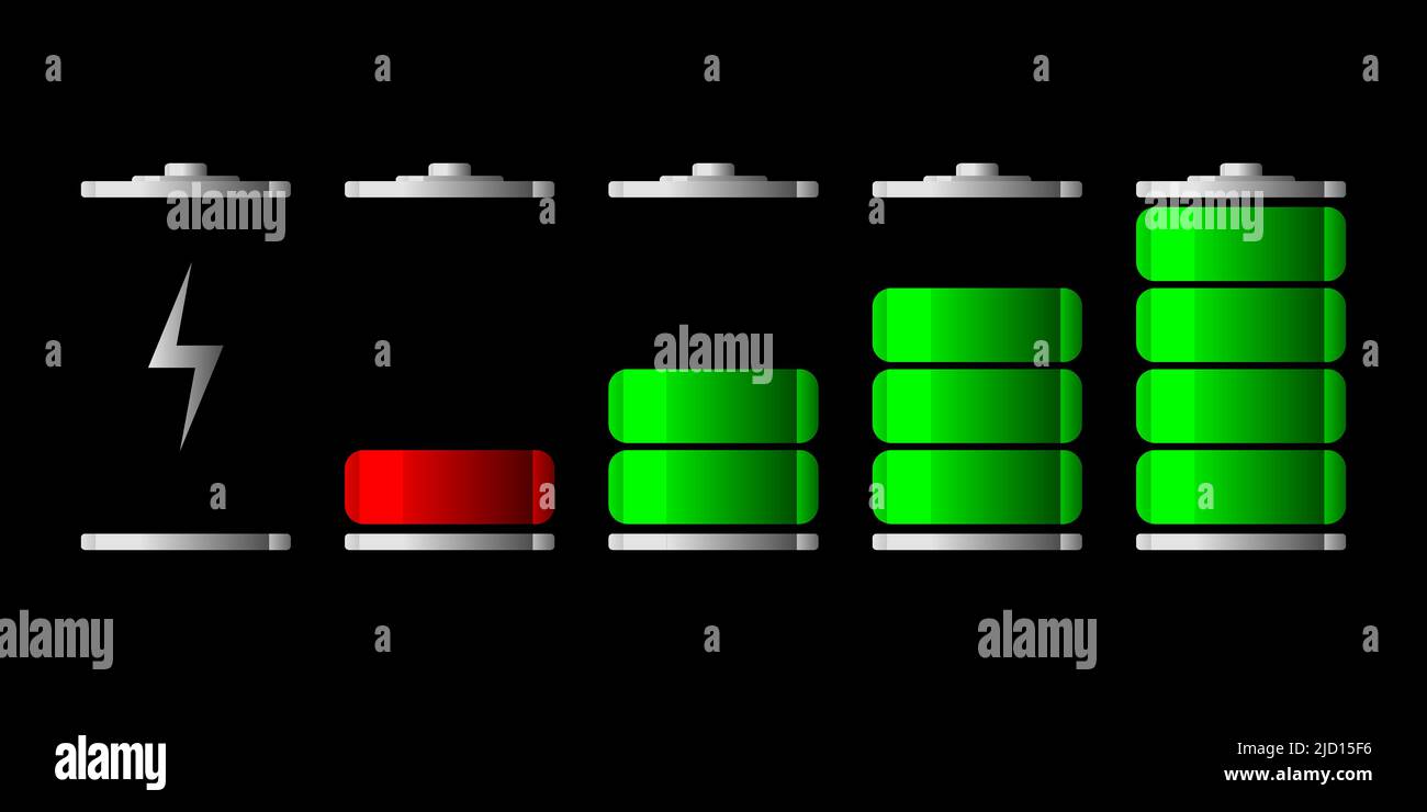 Battery load illustration isolated on white background, vector ...
