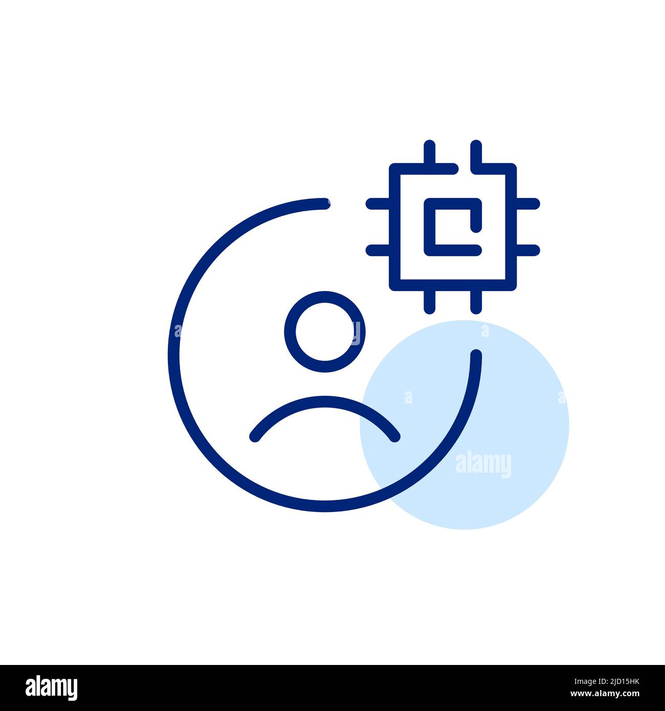 Digital user profile. Pixel perfect, editable stroke line art icon ...