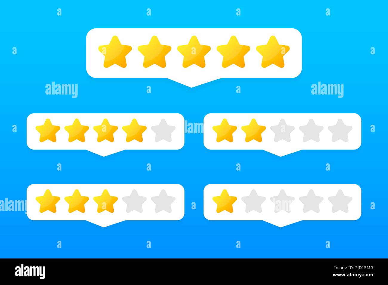 Rating stars badges on a white background. Vector illustration Stock ...