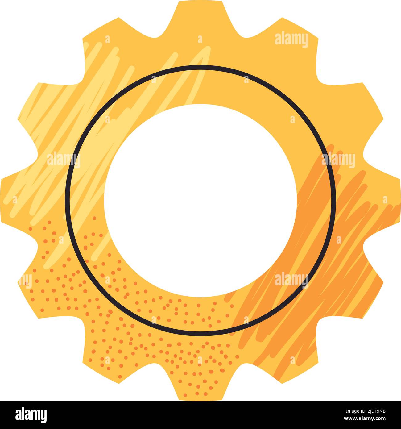 yellow gear machine technology icon Stock Vector Image & Art - Alamy
