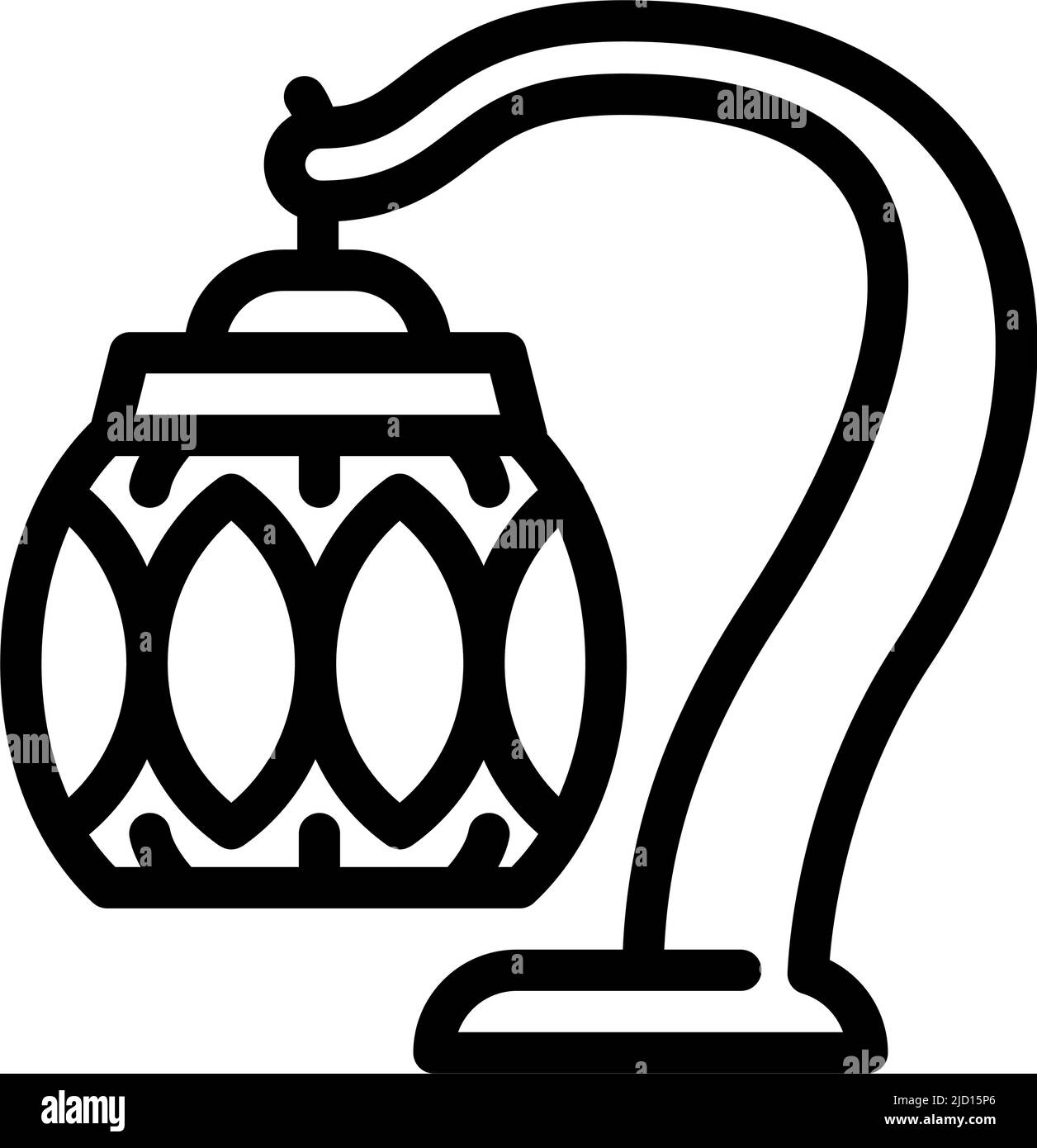 ancient style lamp line icon vector illustration Stock Vector Image ...
