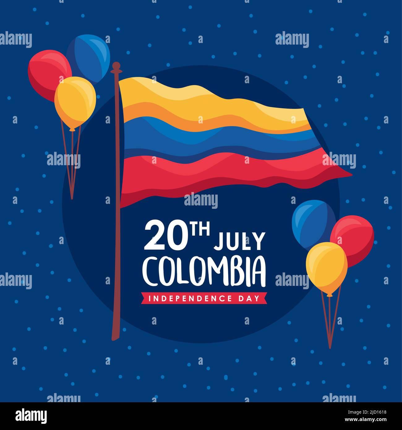colombia independence day poster with flag Stock Vector Image & Art - Alamy
