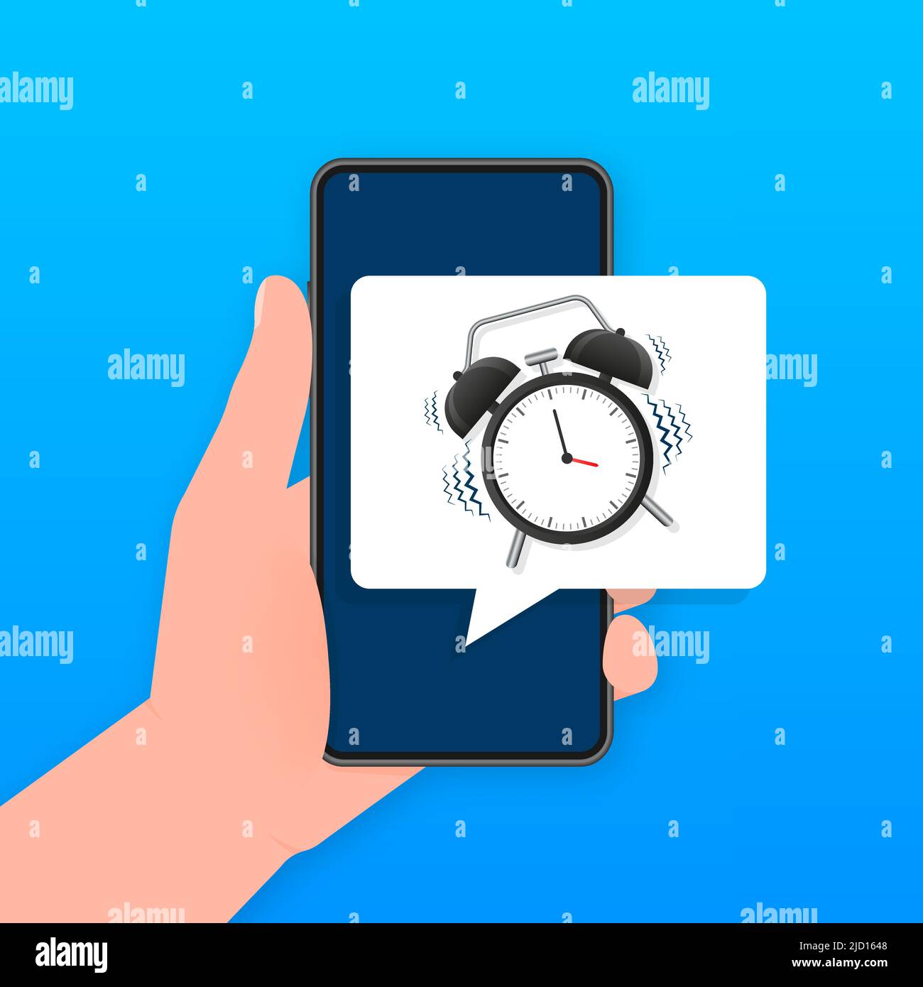 Alarm smartphone, great design for any purposes. Flat mockup. Sale ...