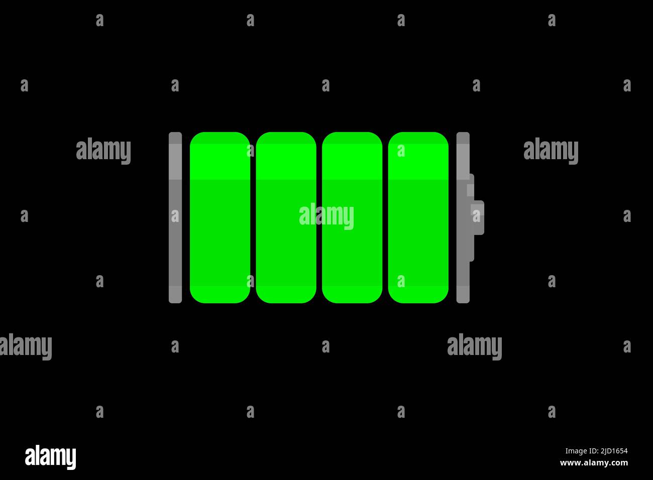 Battery load illustration isolated on white background, vector ...