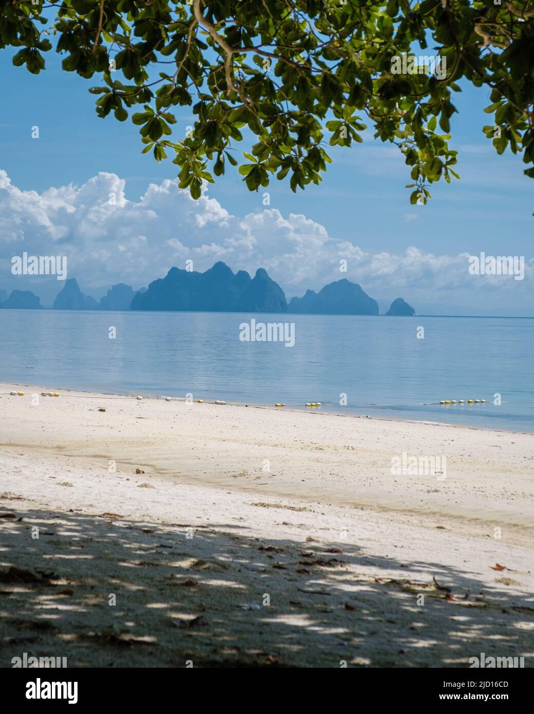 Aerial view of Naka Island near Phuket Thailand, a tropical Island in ...
