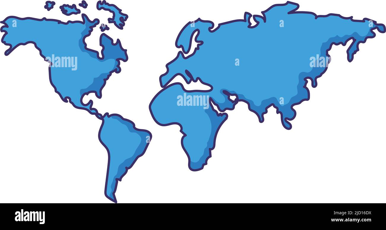 blue world map silhouette icon Stock Vector Image & Art - Alamy