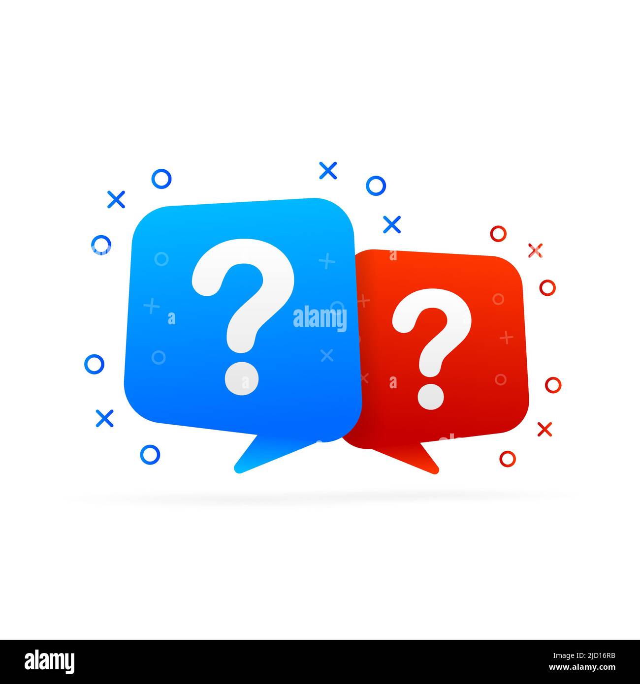 Question and Answer Bubble Chat icon. Vector illustration Stock Vector ...