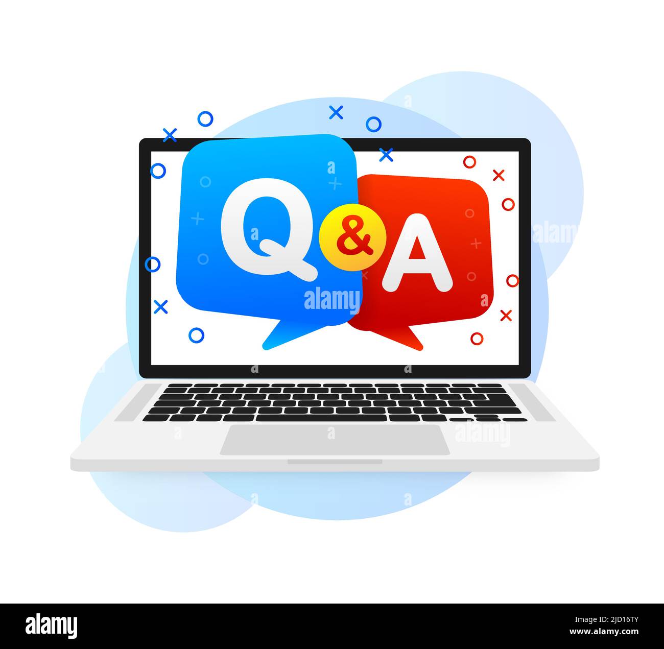 Question and Answer Bubble Chat icon. Vector illustration Stock Vector ...