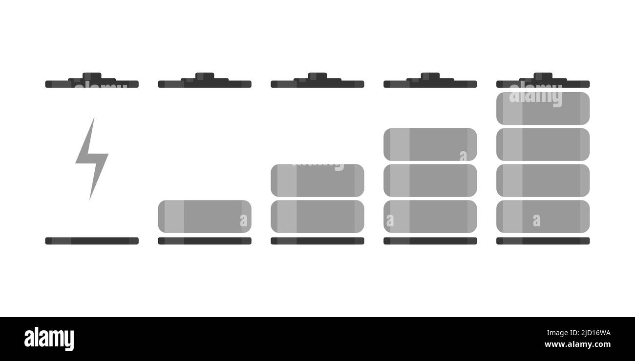 Battery load illustration isolated on white background, vector ...