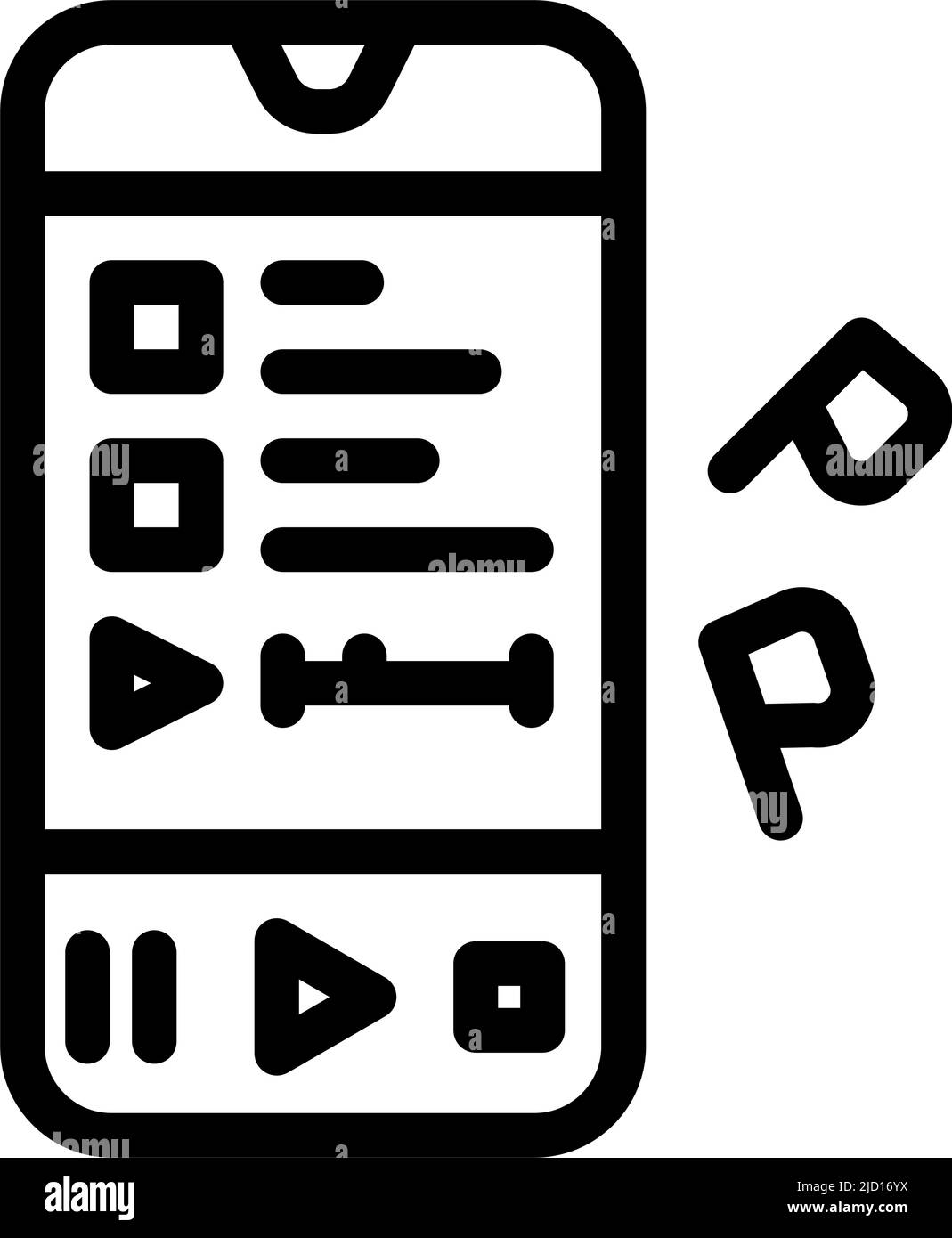 listening to podcast line icon vector illustration Stock Vector Image ...