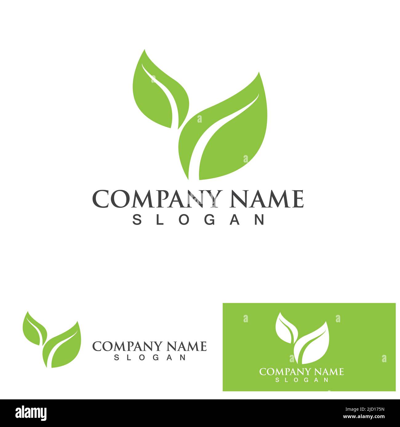 Eco Energy Vector Logo with leaf symbol. Green color with flash or ...