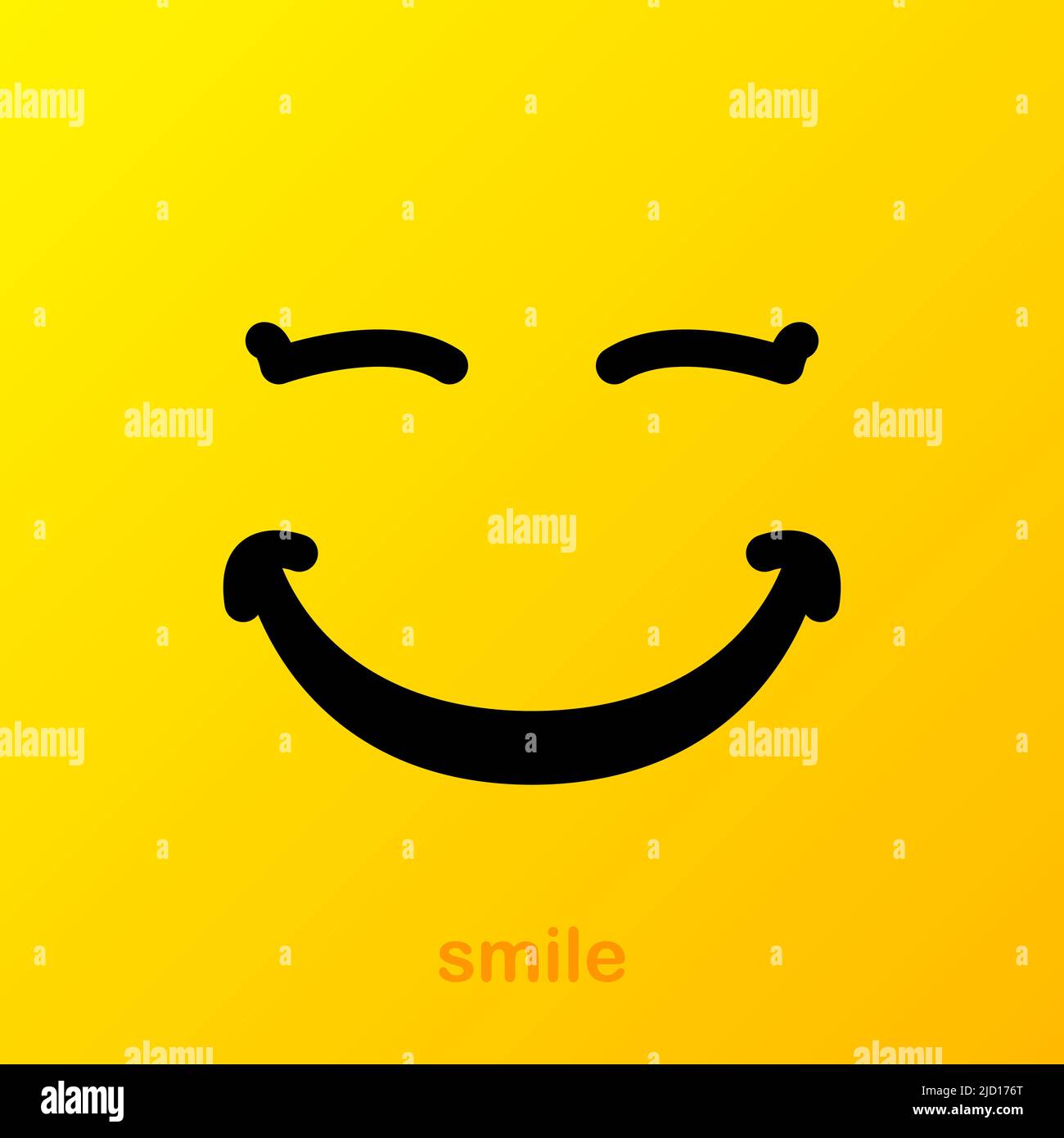Yellow smile. Smile icon. Vector emoticon set. Vector background. Funny ...
