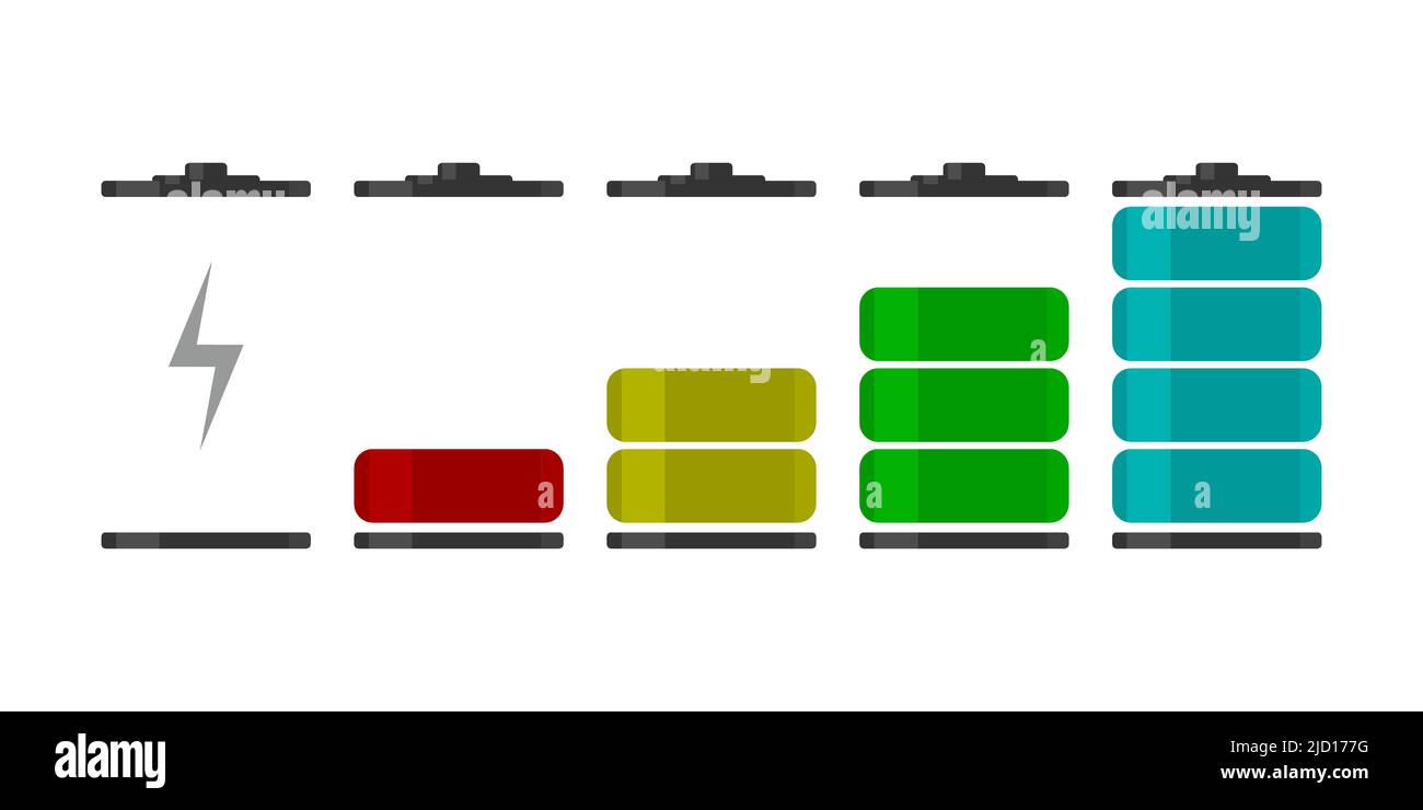 Battery load illustration isolated on white background, vector ...