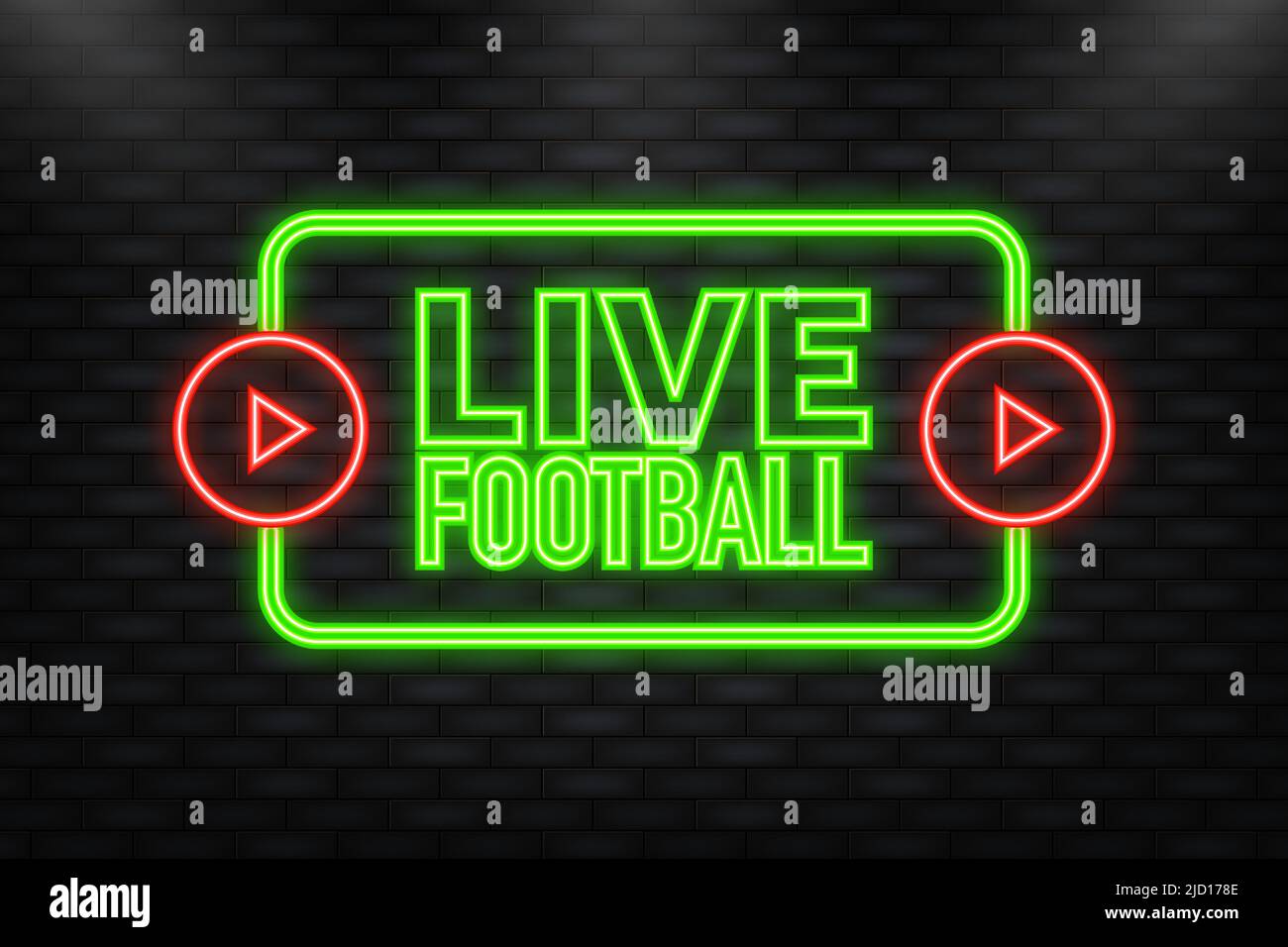 Neon Icon. Live Streaming Icon, Badge, Emblem for broadcasting or ...