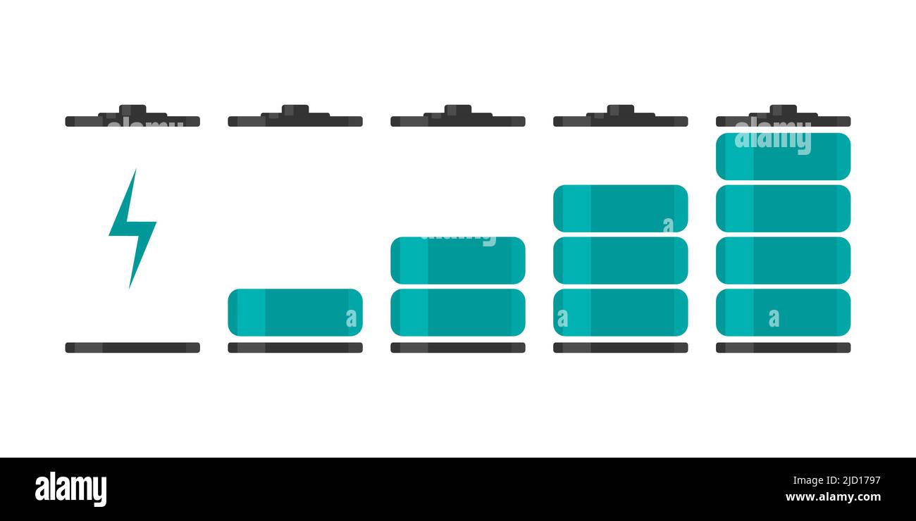 Battery load illustration isolated on white background, vector ...